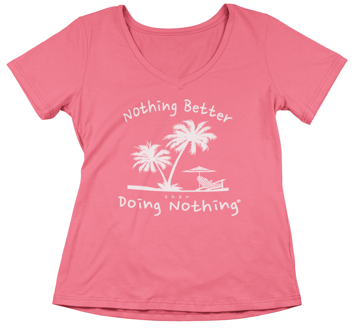 Women's Beach V-Neck Tee – Nothing Better than Doing Nothing